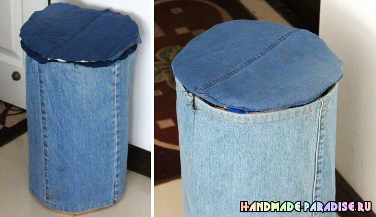 Kot pantolon ve kartondan yapılmış DIY Tabure yapımı - Elişi Deryası